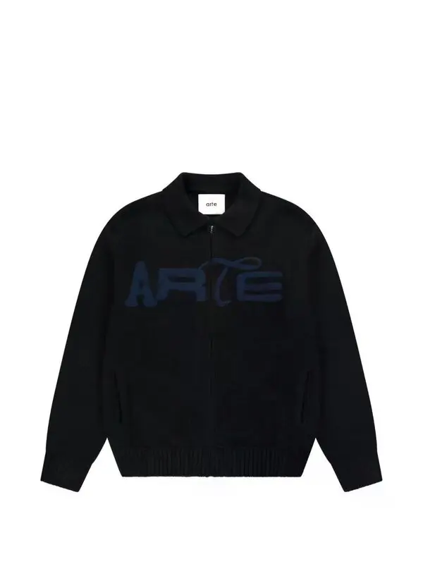 ARTE ANTWERP Logo-patch Zip-up Sweater