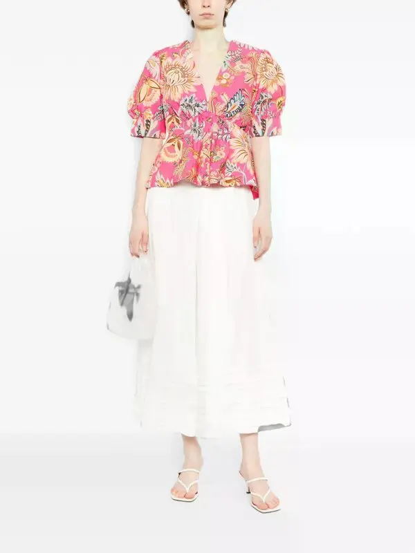 Farm Rio Ligia Floral-print Blouse