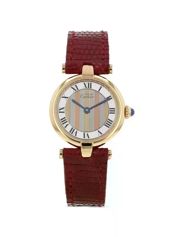 Cartier Vendôme 24mm Watch With Leather Strap - White