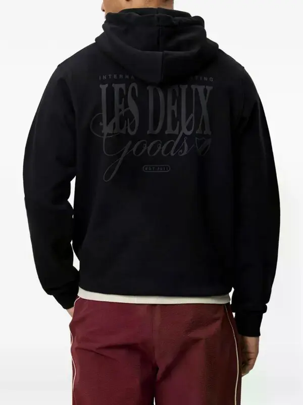 LES DEUX Logo-print Drawstring Hoodie