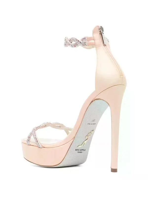 Rene Caovilla 130mm Embellished Braided Platform Sandals
