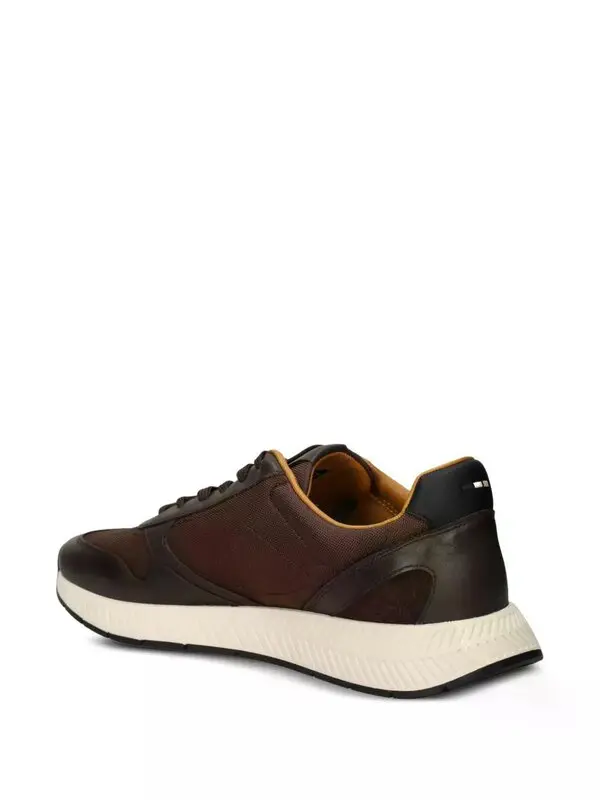 BOSS Leather-trim Panelled Sneakers