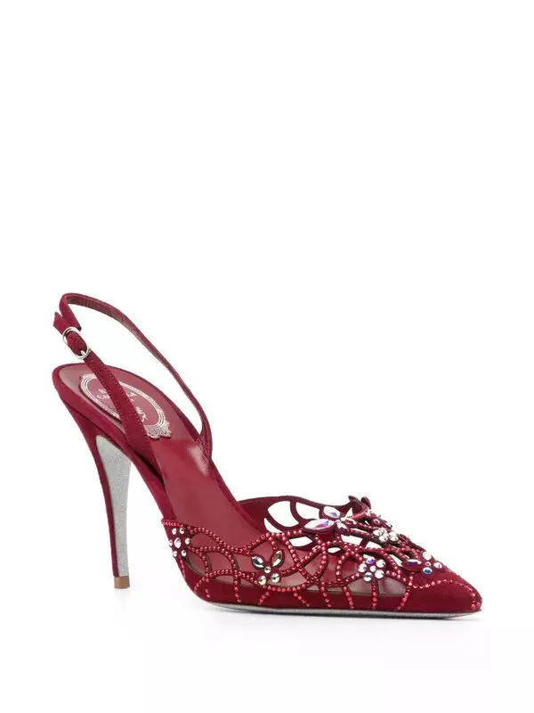 Rene Caovilla Embellished Slingback Pumps
