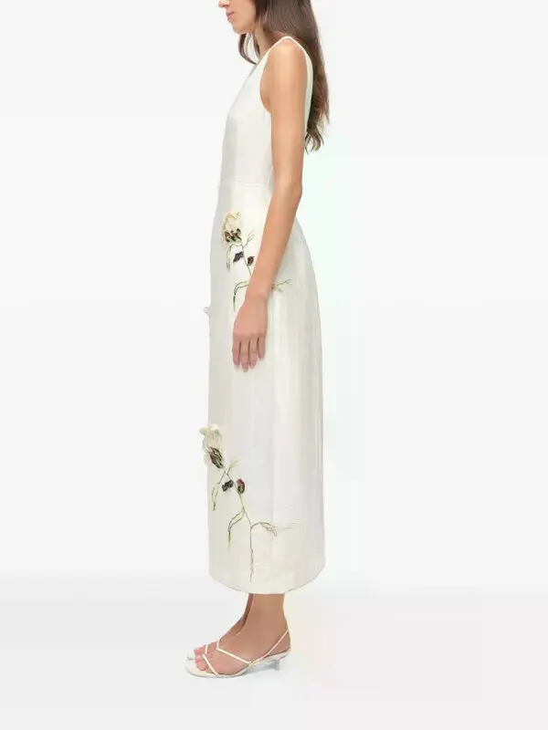 Simkhai Lilibeth Floral Jacquard Midi Dress