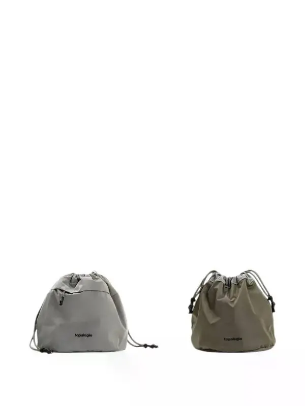 TOPOLOGIE Reversible Drawstring Bucket Clutch Bag