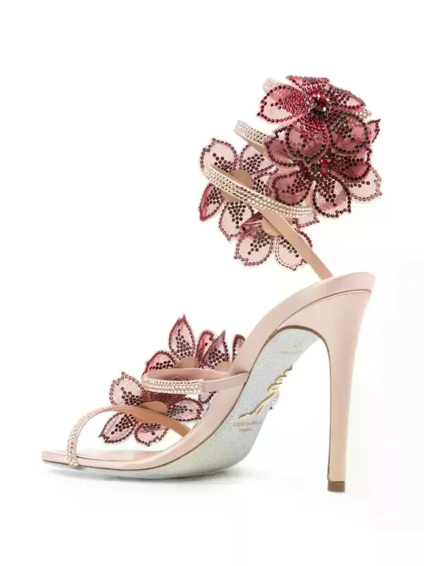 Rene Caovilla 110mm Floral Embellished Sandals
