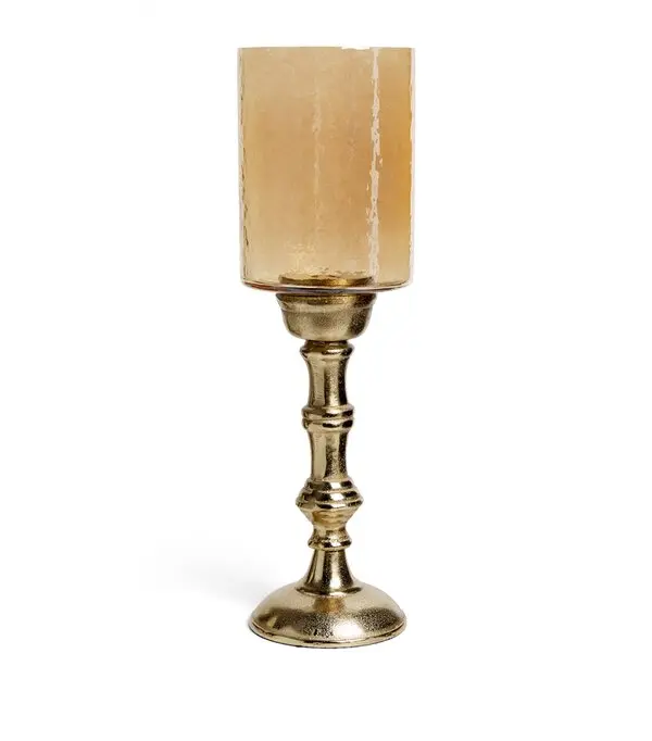 Harrods Tall Glass Hurricane Candle Holder