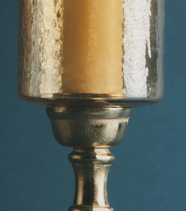 Harrods Tall Glass Hurricane Candle Holder