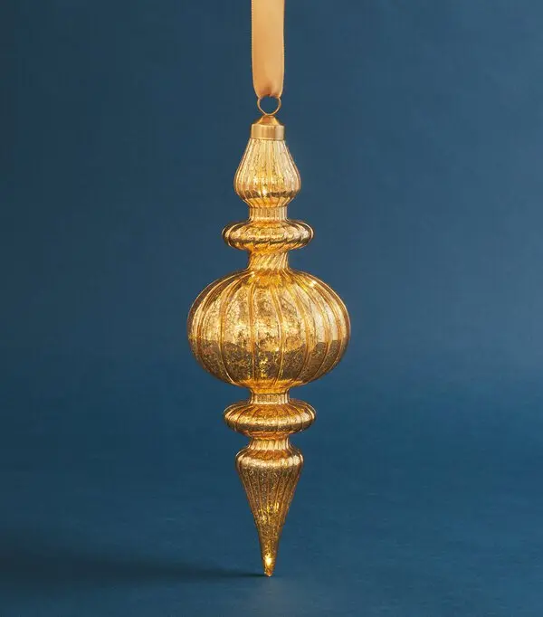 Harrods Glass Light-up Drop Orb Tree Decoration