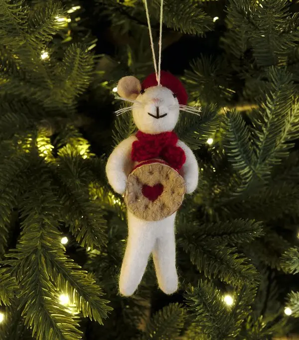 Harrods Felt Mouse Jammy Dodger Tree Decoration