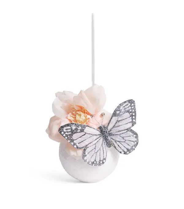 Harrods Glitter Butterfly Bauble