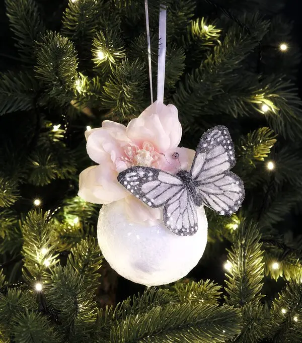 Harrods Glitter Butterfly Bauble
