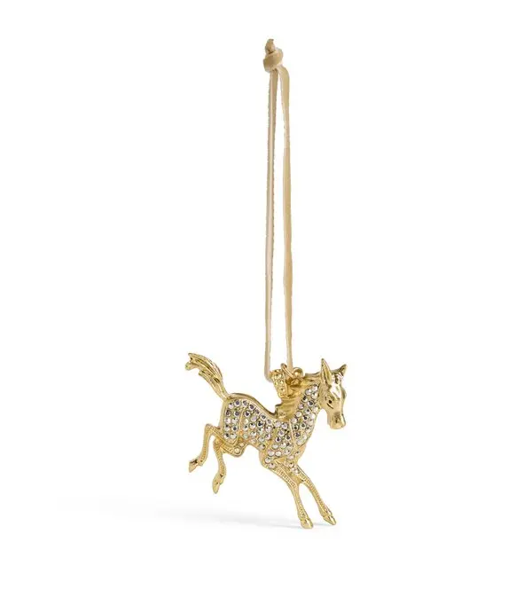 JOANNA BUCHANAN Crystal-embellished Horse Tree Decoration - Gold
