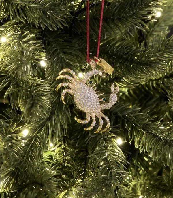 JOANNA BUCHANAN Crystal-embellished Crab Tree Decoration