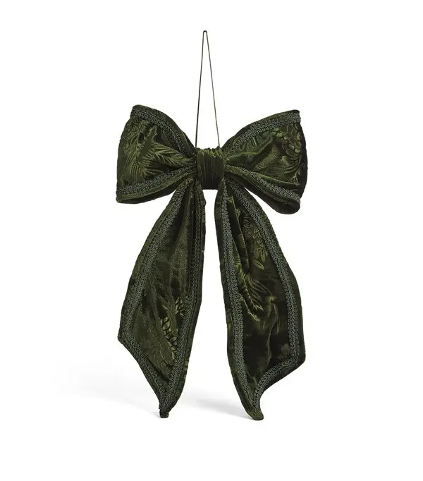LUXURY GARLAND Large Velvet Bow Tree Decoration