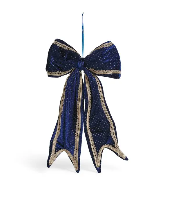 LUXURY GARLAND Velvet And Lace Bow Tree Decoration