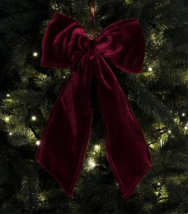LUXURY GARLAND Large Velvet Bow Tree Decoration