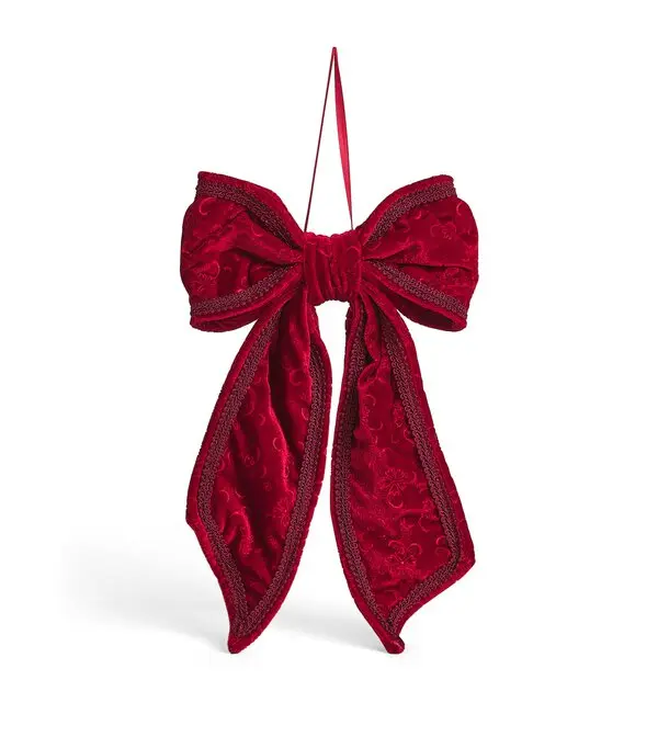 LUXURY GARLAND Velvet Lace-embellished Bow Decoration