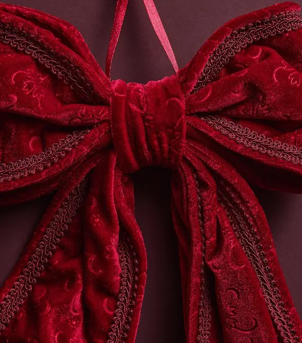 LUXURY GARLAND Velvet Lace-embellished Bow Decoration