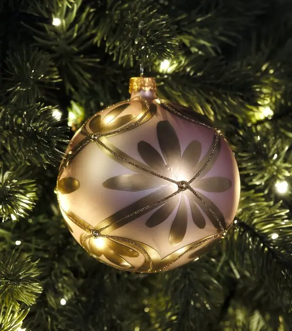 Harrods Glass Flower Bauble