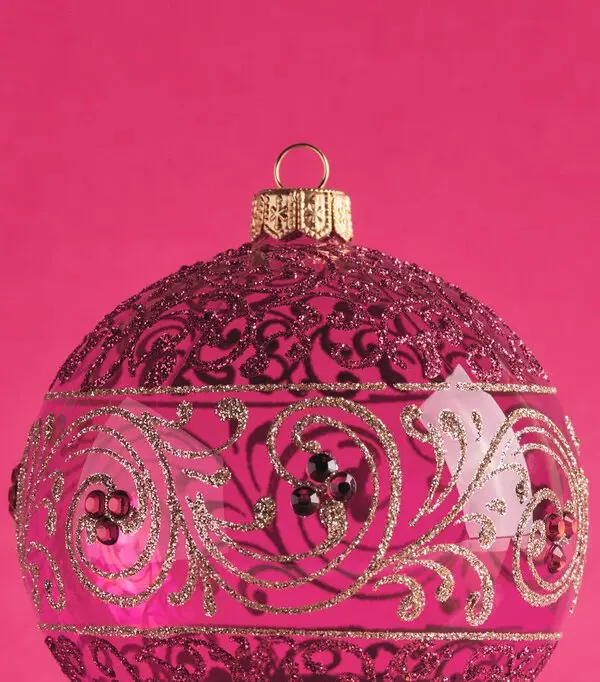 Harrods Glitter Swirl Bauble