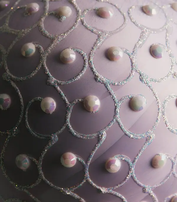 Harrods Faux Pearl And Glitter Swirl Bauble