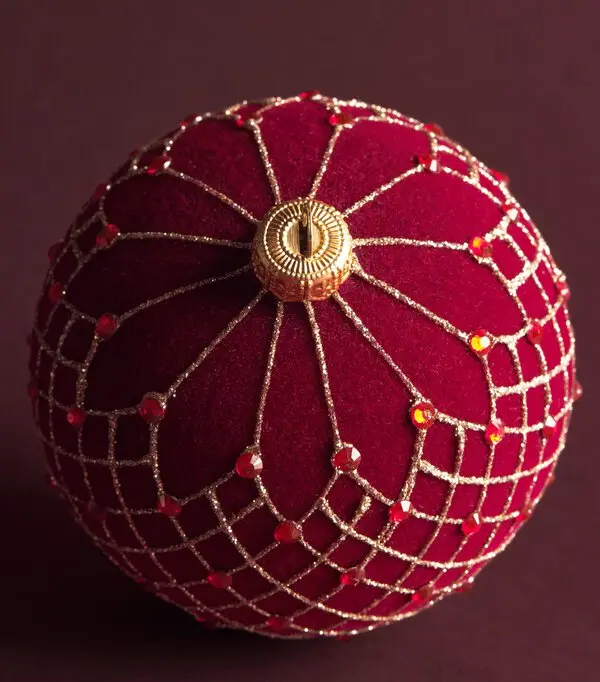 Harrods Velvet Criss-cross Bauble