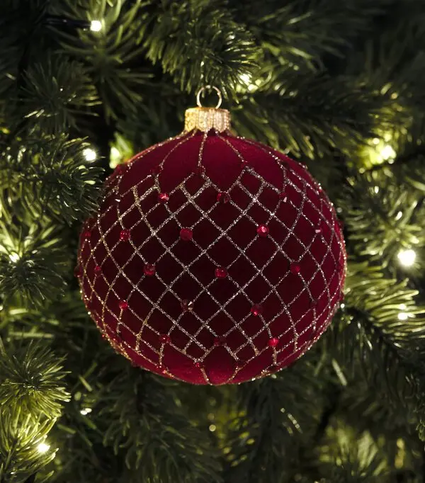 Harrods Velvet Criss-cross Bauble