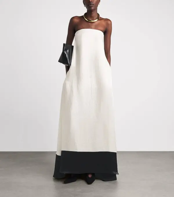 ABADIA Strapless Diana Maxi Dress