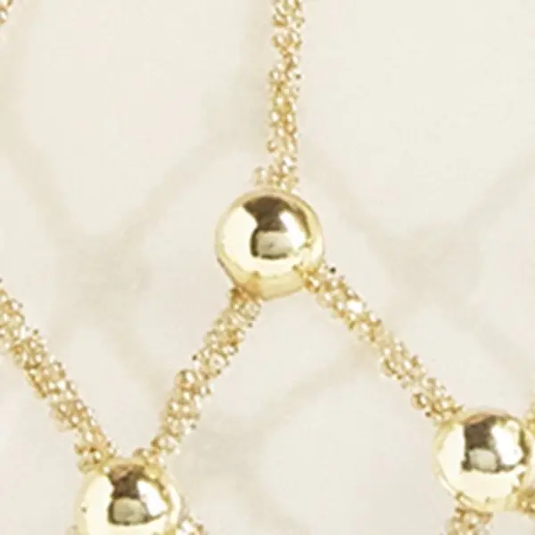 Harrods Glass Glitter Criss-cross Bauble