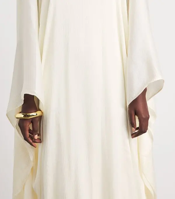 ABADIA Chiffon High-neck Kaftan