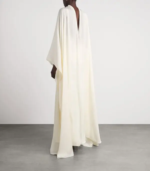 ABADIA Chiffon High-neck Kaftan