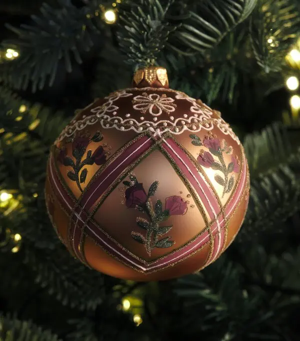 Harrods Glitter-embellished Floral Bauble