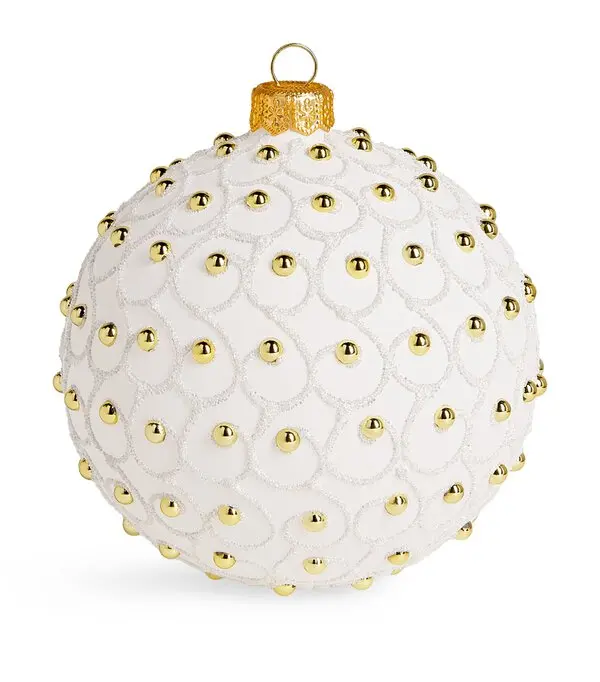 Harrods Embellished Glitter Swirl Bauble