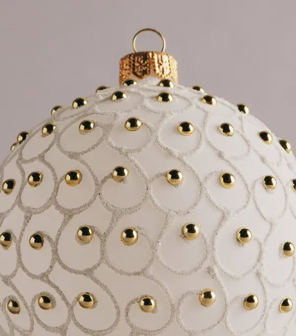 Harrods Embellished Glitter Swirl Bauble