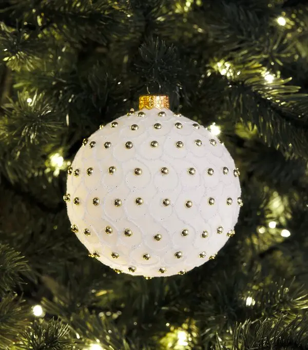 Harrods Embellished Glitter Swirl Bauble