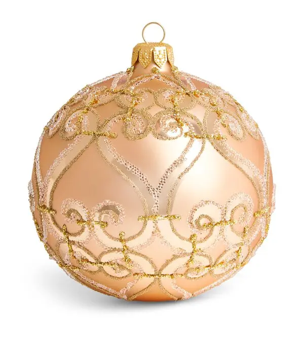 Harrods Glass Bead-embellished Swirl Bauble