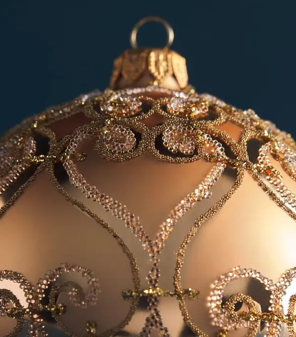 Harrods Glass Bead-embellished Swirl Bauble