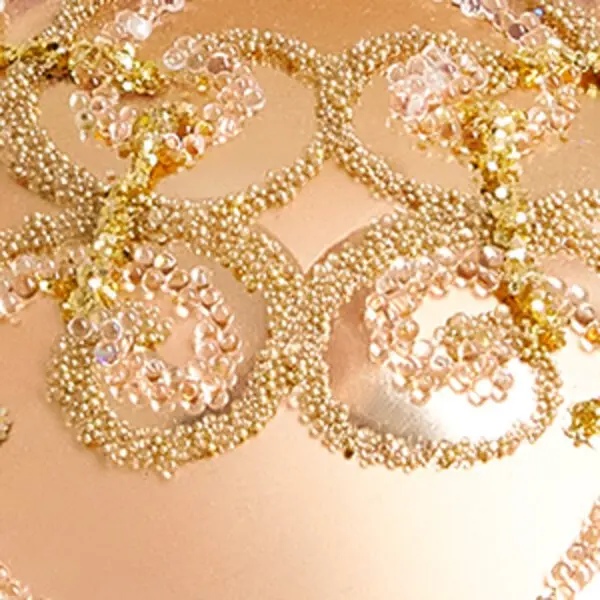 Harrods Glass Bead-embellished Swirl Bauble