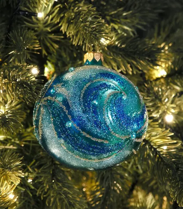 Harrods Gitter Wave Bauble
