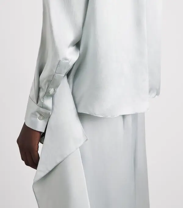 ABADIA Scarf Drape Shirt