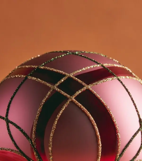 Harrods Glitter Tartan Bauble