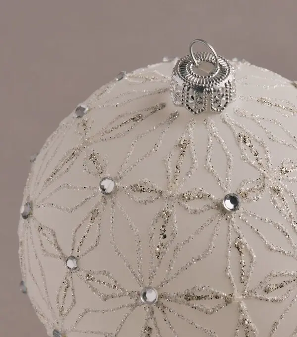 Harrods Glitter Snowflake Bauble