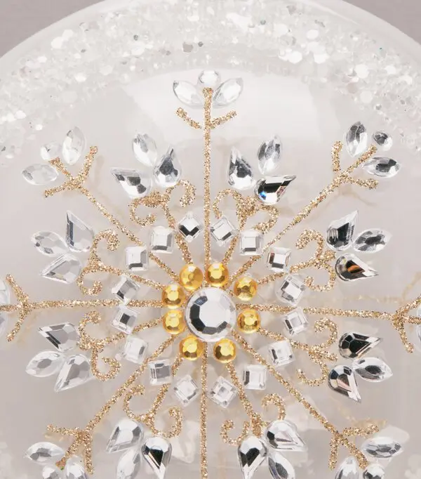Harrods Glass Crystal Snowflake Bauble