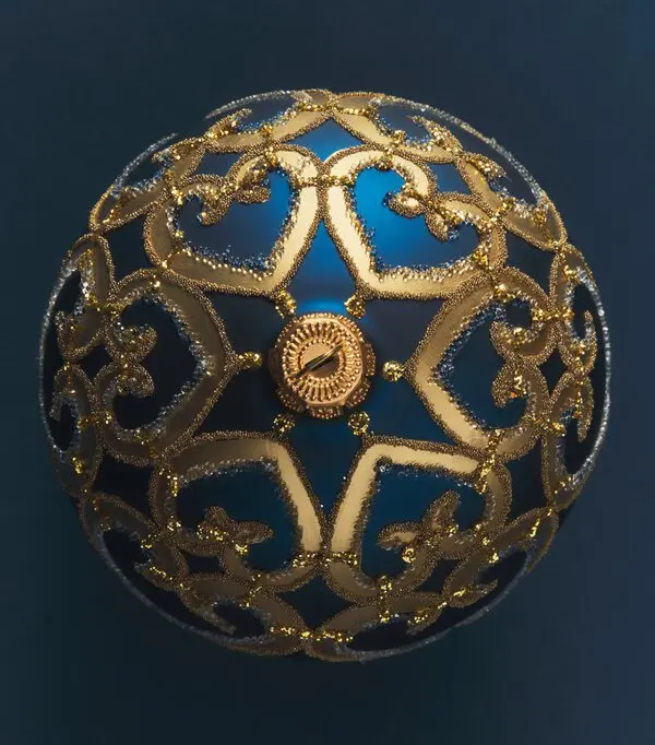 Harrods Glass Bead-embellished Swirl Bauble