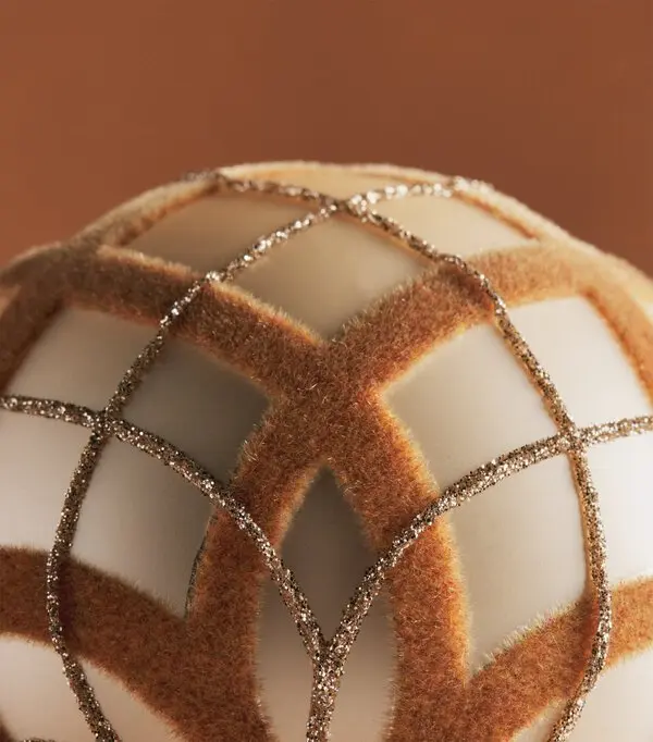Harrods Glitter Tartan Bauble