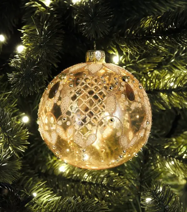 Harrods Glass Embellished Bauble