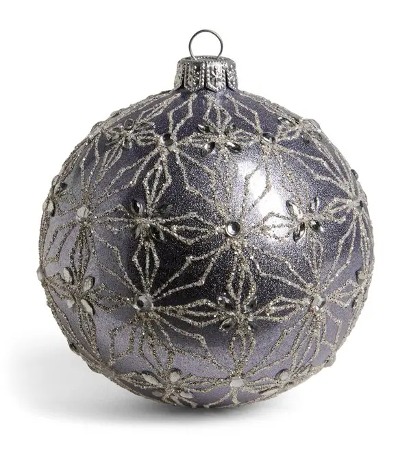 Harrods Glitter Snowflake Bauble