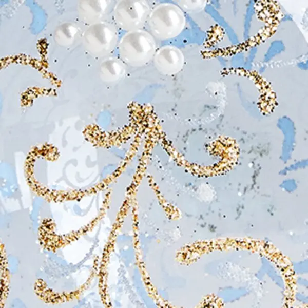 Harrods Glitter And Faux Pearl Swirl Embellished Bauble