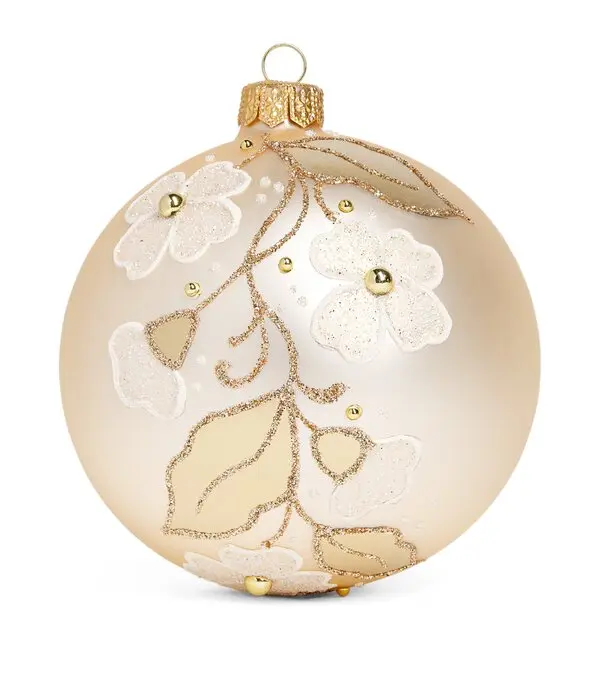 Harrods Glass Flower Bauble